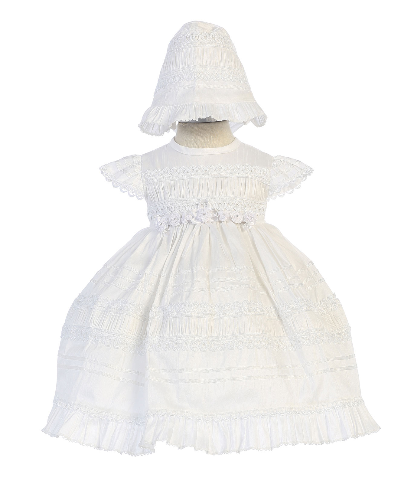 AG_DR018 - Girls Dress Style DR018 - WHITE Cap Sleeve Embroidered Dress ...